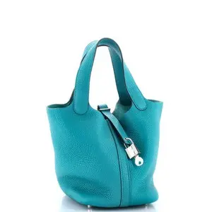 Hermès Picotin Lock Bag Clemence Pm - Blue