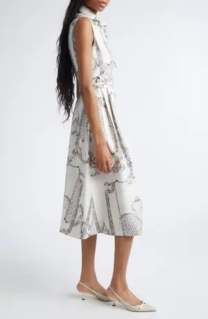Max Mara Ambuto Sleeveless Fit & Flare Dress - Ivory