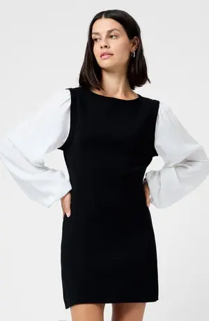 French Connection Long Sleeve Shift Dress