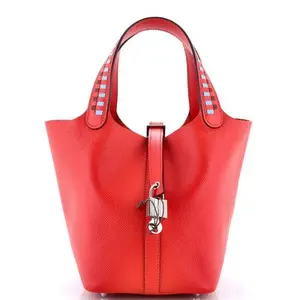 Hermès Picotin Lock Bag Tressage Epsom Pm - Orange