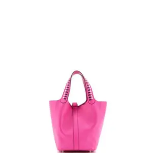 Hermès Picotin Lock Bag Tressage Epsom Pm - Pink