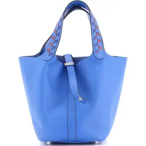 Hermès Picotin Lock Bag Tressage Epsom Pm - Blue