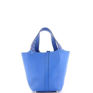 Hermès Picotin Lock Bag Tressage Epsom Pm - Blue