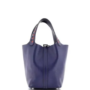 Hermès Picotin Lock Tressage Epsom Pm - Blue