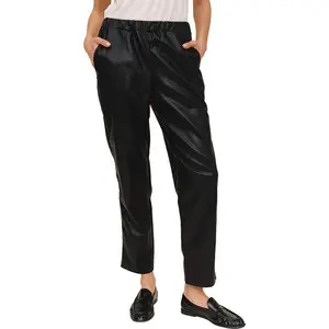 Bella Dahl Faux Leather Pull-on Pants - Black