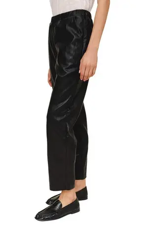Bella Dahl Faux Leather Pull-on Pants - Black