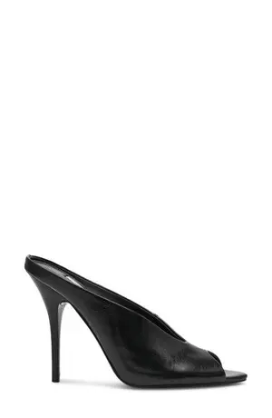 Steve Madden Agaze Peep Toe Slide Sandal - Black
