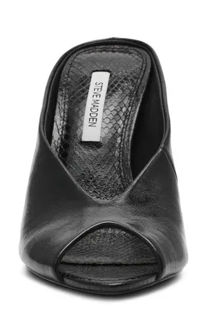Steve Madden Agaze Peep Toe Slide Sandal - Black