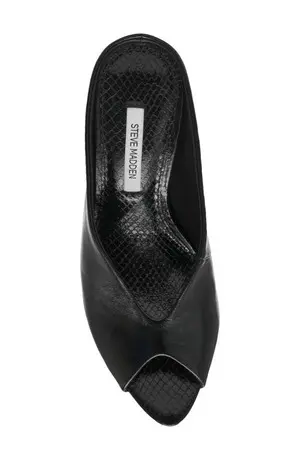 Steve Madden Agaze Peep Toe Slide Sandal - Black