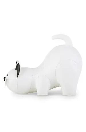 ZUNY Cat Faux Leather Bookend - White Black