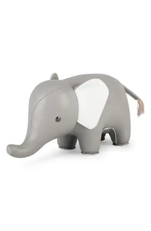 ZUNY Elephant Paperweight - Gray White