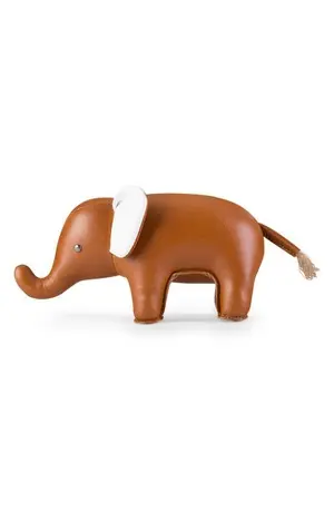 ZUNY Elephant Paperweight - Tan White