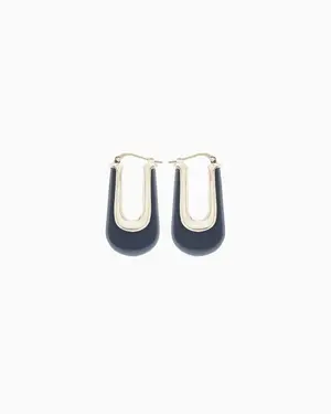 Giorgio Armani Metal And Resin Earrings - Grey