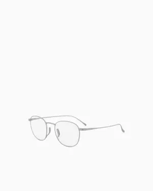 Giorgio Armani Panto Eyeglasses - Silver