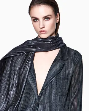 Giorgio Armani Stole In Pleated Fabric