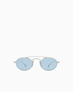 Giorgio Armani Oval Sunglasses - Silver
