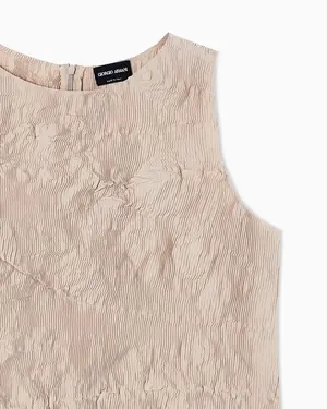 Giorgio Armani Micro Pleated Sleeveless Top