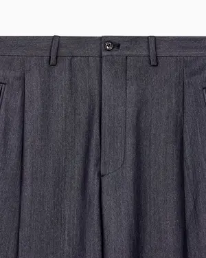 Giorgio Armani Single-pleat Virgin Wool Trousers
