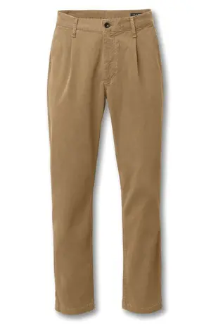Rag & Bone Evan Trim Fit Pleated Stretch Cotton Chinos