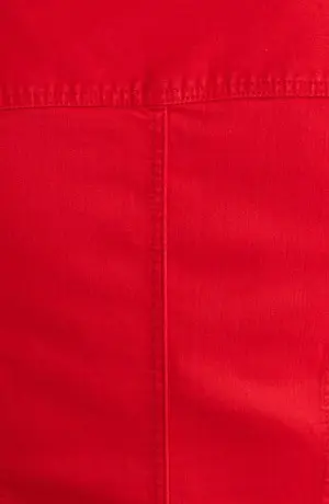 LIVERPOOL Tab Detail Peplum Stretch Denim Jacket