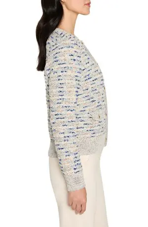 NIC+ZOE Metallic Cotton-blend Cardigan