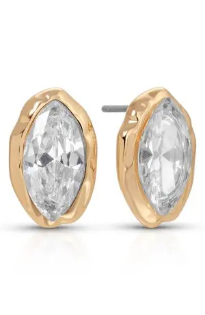 Ettika Crystal Luxe Mini Stud Earrings - Gold