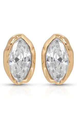 Ettika Crystal Luxe Mini Stud Earrings - Gold