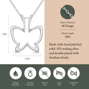 EMILY C Butterfly Ring Holder Necklace