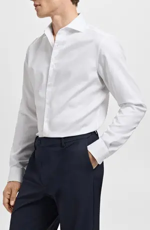 Mango Spread Collar Shirts For Men