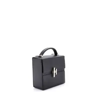 Hermès Cinhetic Top Handle Bag Verso Chevre Mysore - Black