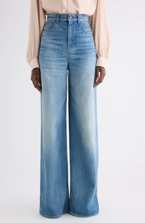 High Rise Wide Leg Denim