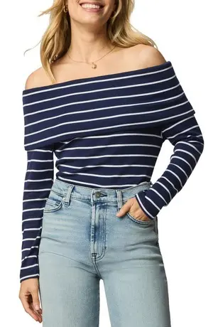Splendid Josie Stripe Off-the-shoulder Top