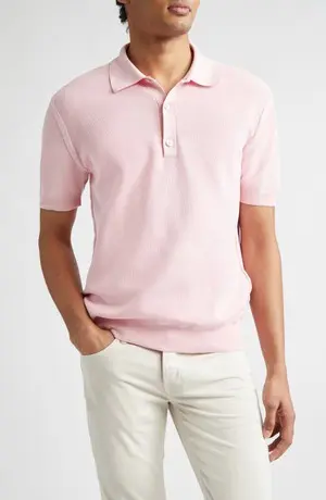 TOM FORD Silk & Cotton Piqué Polo
