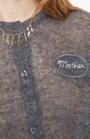 MOTHER The Crop Alpaca Blend Cardigan