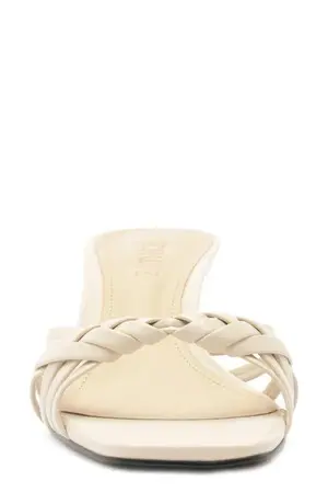Schutz Tara Interlaced Slide Sandal - Sugar White