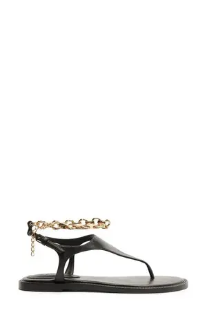 Schutz Lys Ankle Strap Slide Sandal - Black