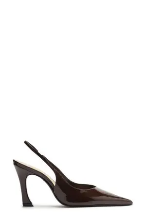 Schutz Lexi Pointed Toe Slingback Pumps - Chestnut Brown