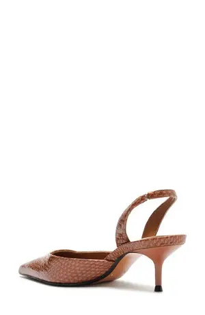 Schutz Paola Mid Heel Slingback Pumps - Miele