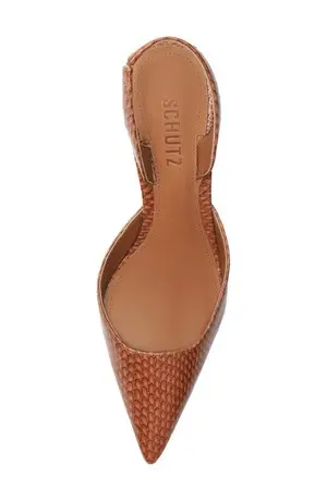 Schutz Paola Mid Heel Slingback Pumps - Miele