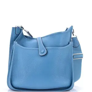 Hermès Evelyne Bag Gen Iii Clemence Gm - Blue