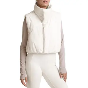 Beyond Yoga Water Repellent Puffer Vest - Glacier