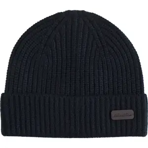 Brooks Brothers Pure Cashmere Ribbed Beanie Black