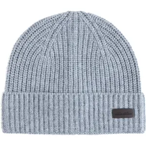 Brooks Brothers Pure Cashmere Ribbed Beanie - Med Grey Heather