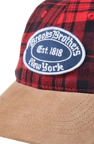 Brooks Brothers Plaid Wool Baseball Cap