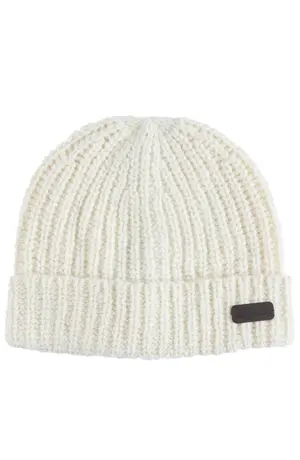 Brooks Brothers Donegal Wool Shaker Rib Beanie - Oatmeal