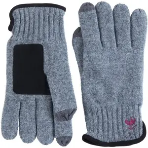 Brooks Brothers Cashmere Blend Gloves With Suede Trim Charcoal