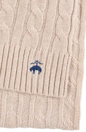 Brooks Brothers Cable-knit Scarf - Red