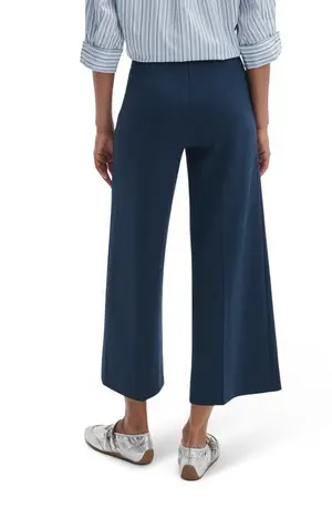 Rag & Bone Irina Wide Leg Crop Pants - Navy