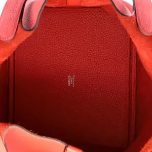 Hermès Picotin Lock Bag Clemence Mm - Red