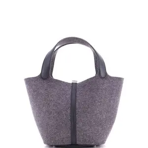 Hermès Picotin Lock Bag Felt With Leather Mm